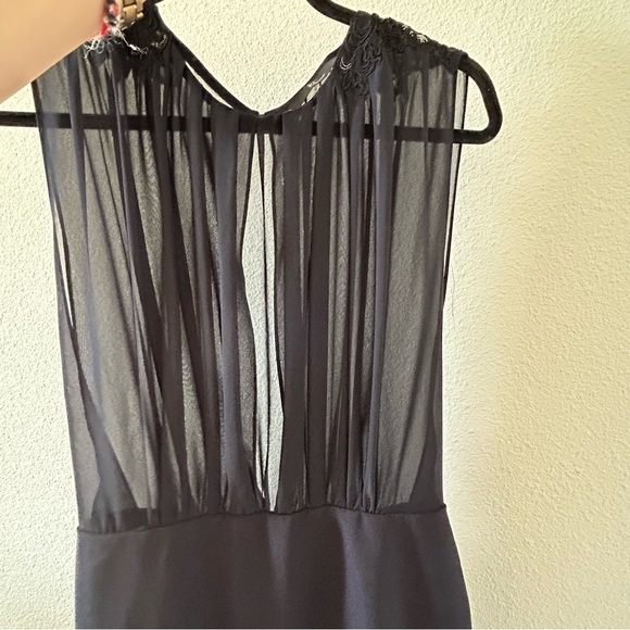 KL by Lynn | Dresses | Kl By Lynn Mesh Top Open Arm Sleeve Low Key Hole ...